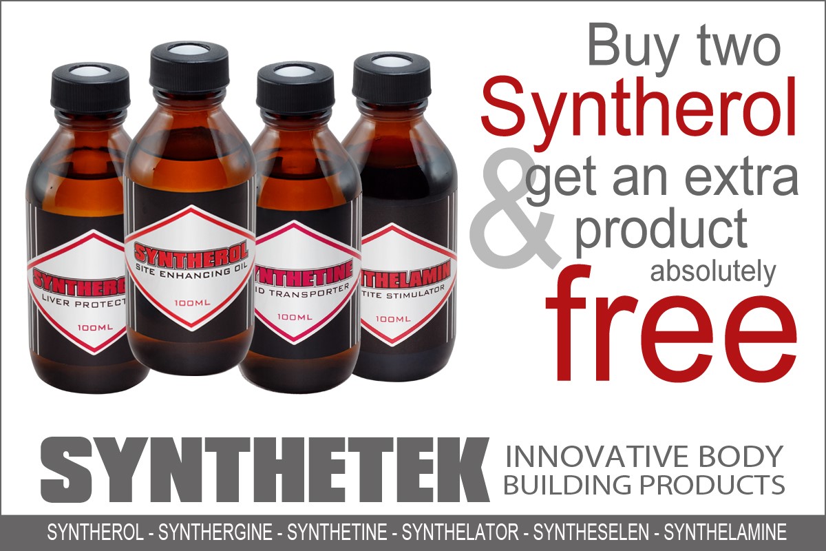 SYNTHETEK JUNE PROMO - SYNTHEROL | Body Building Forum - The Iron Den